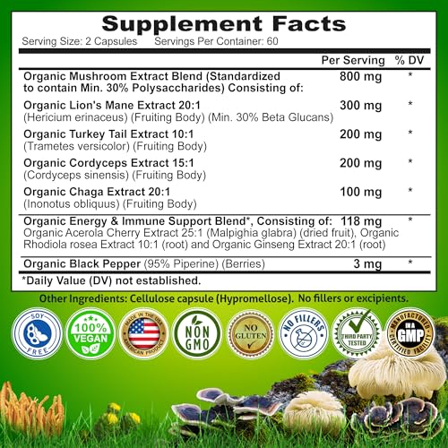 mushroom complex for daily vitality
