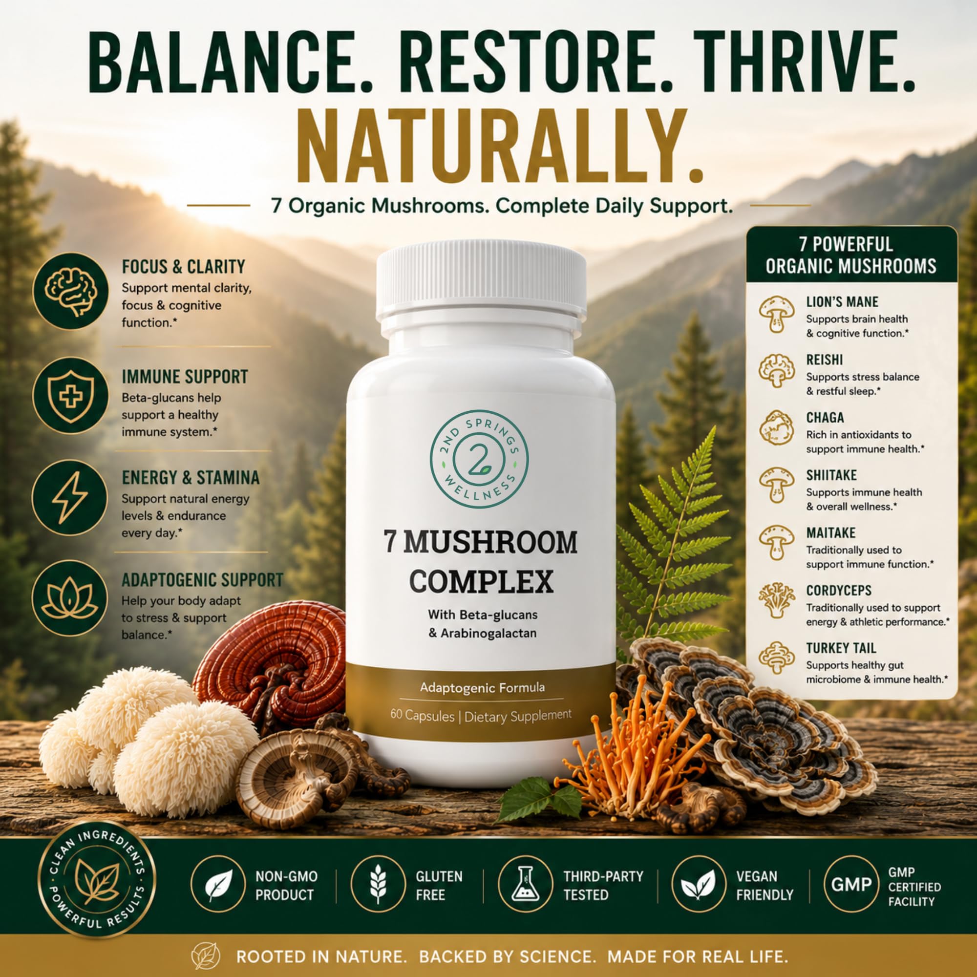 mushroom complex for holistic health