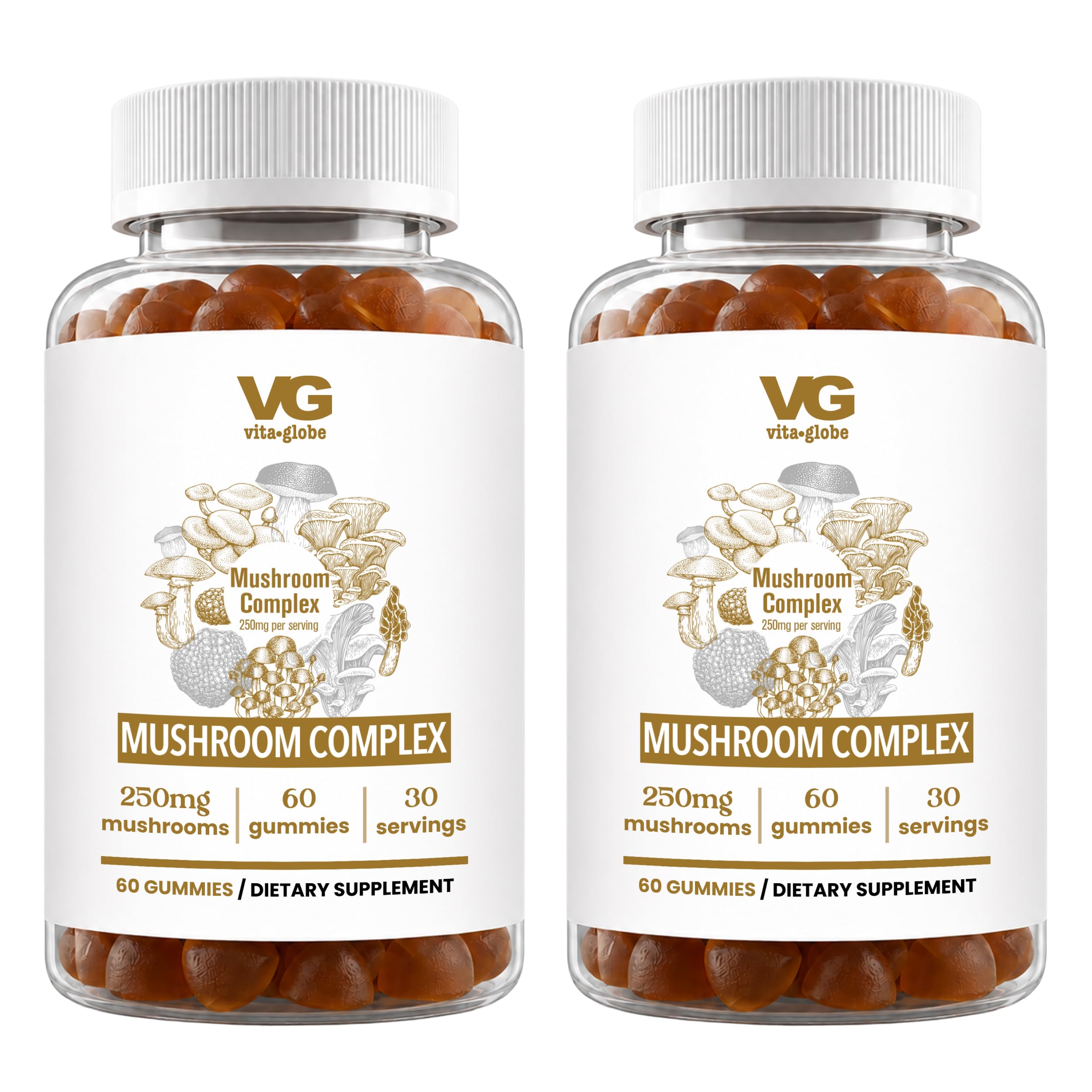 Mushroom complex gummies for focus
