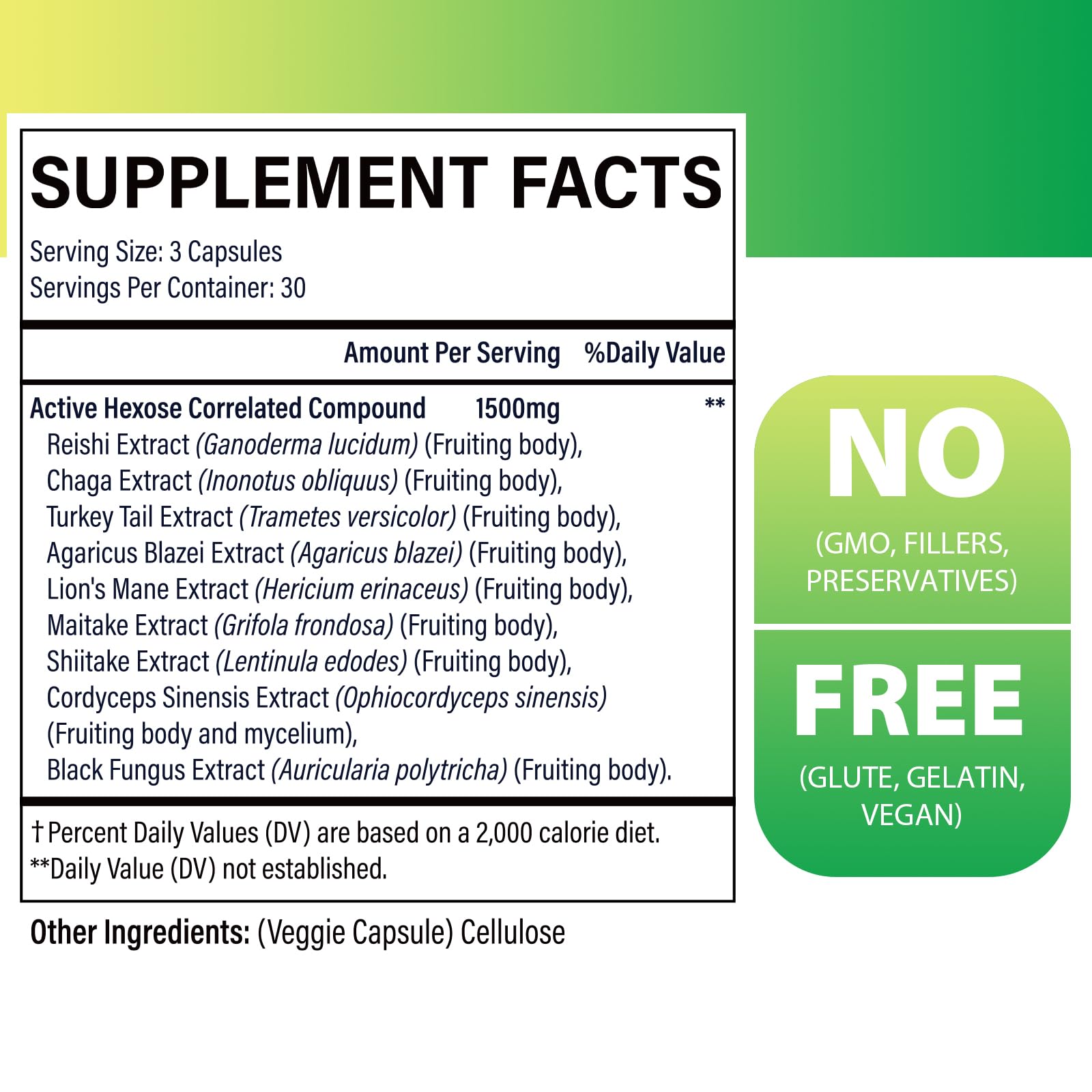 Mushroom complex supplement for immunity