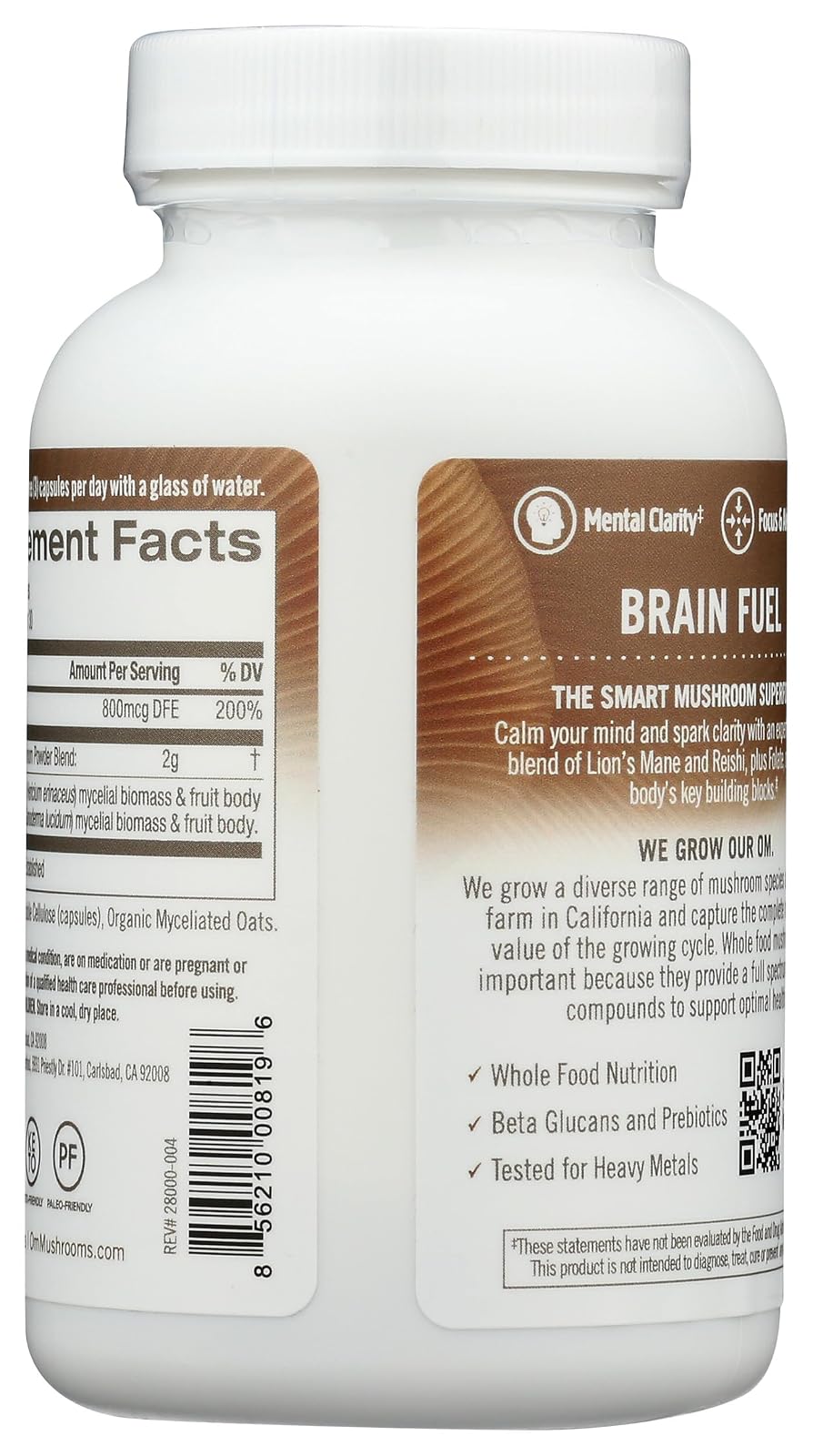 Mushroom complex supplement for mental clarity