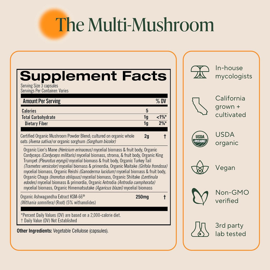 mushroom complex supplement for overall vitality