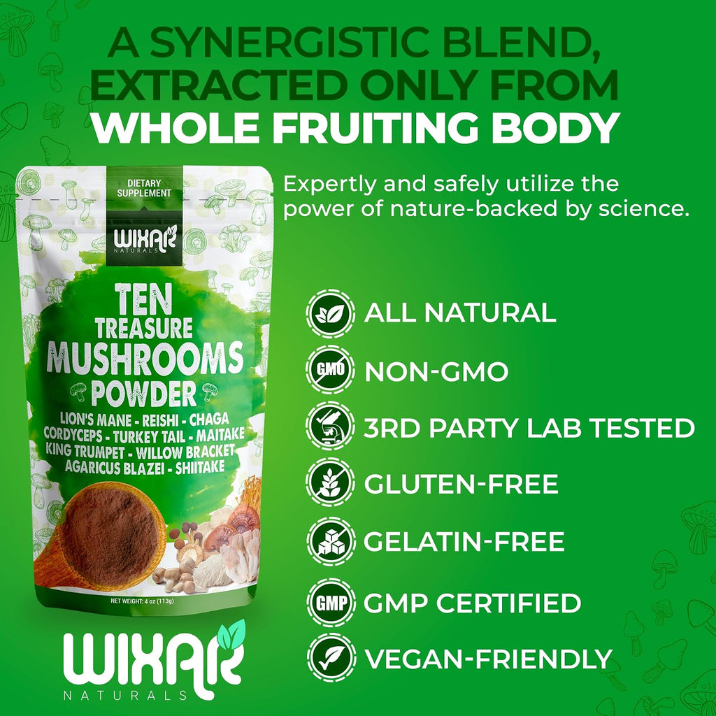 Mushroom complex supplement for vitality