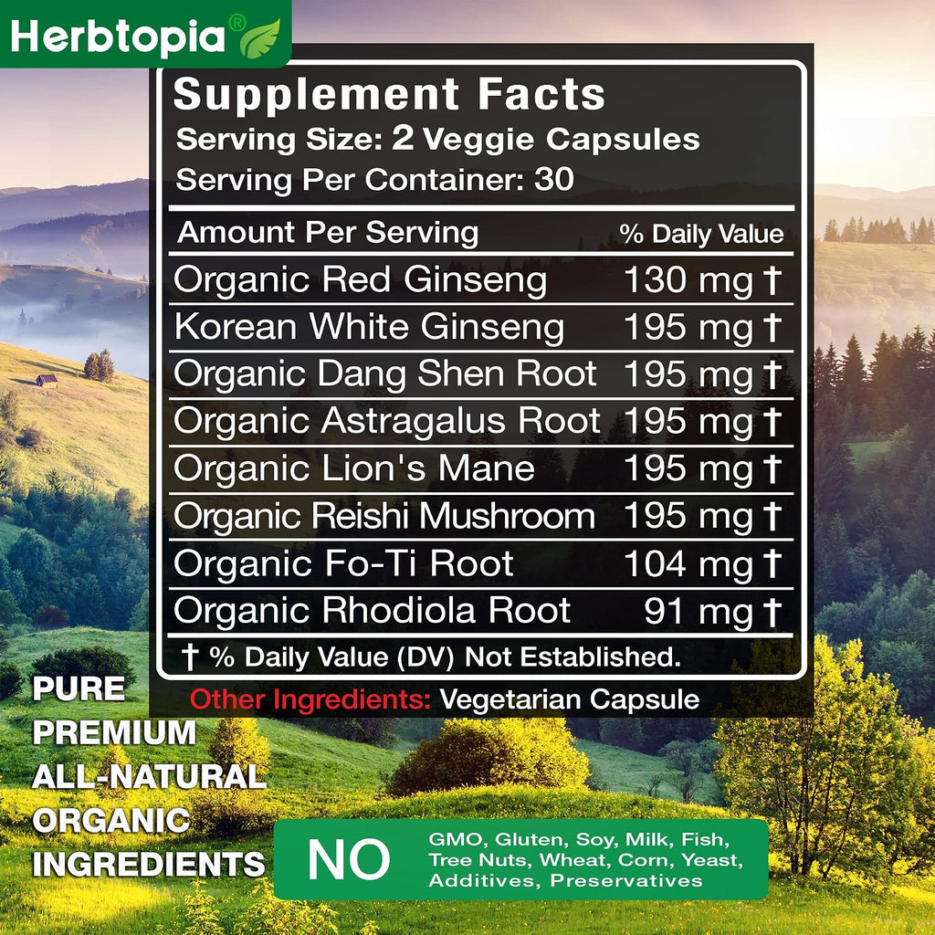 Mushroom complex supplement for vitality