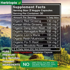Mushroom complex supplement for vitality