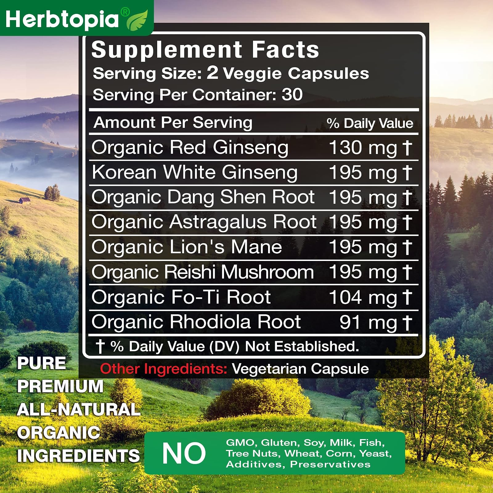 Mushroom complex supplement for vitality