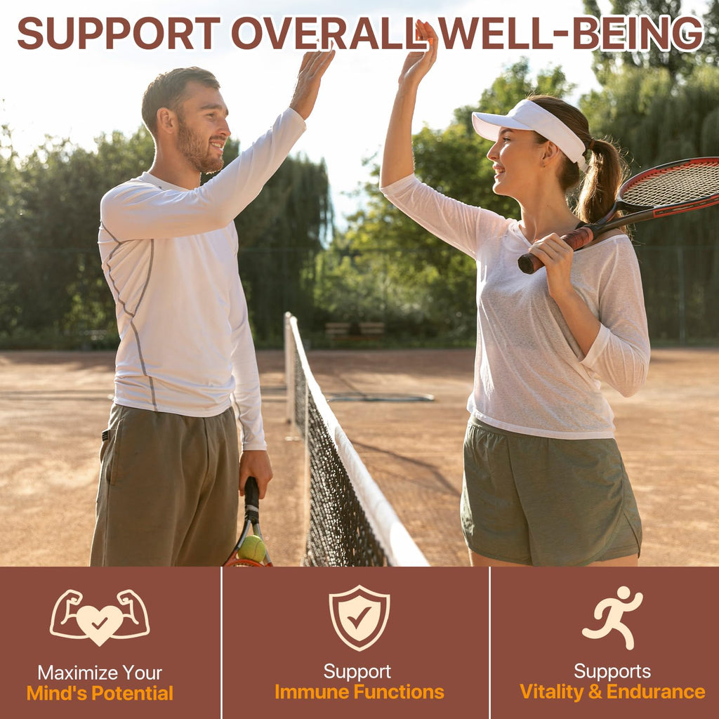 Mushroom complex supplement with ashwagandha