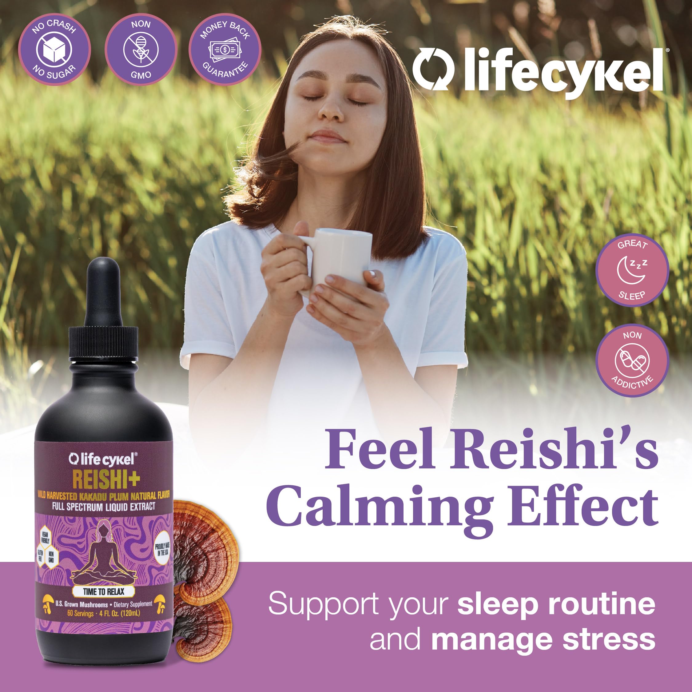 Mushroom drops for daily vitality