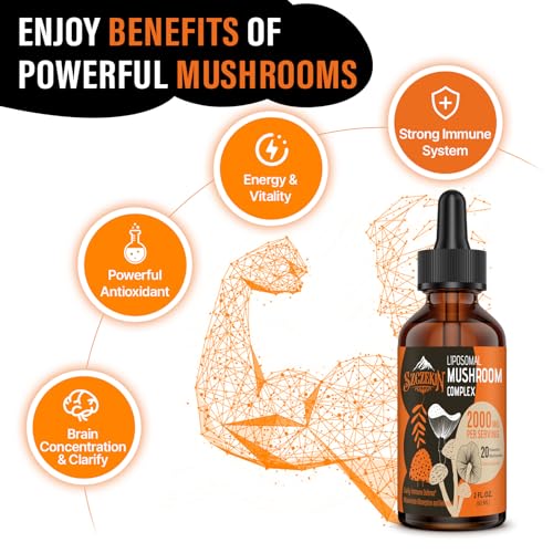 Mushroom drops for enhanced focus