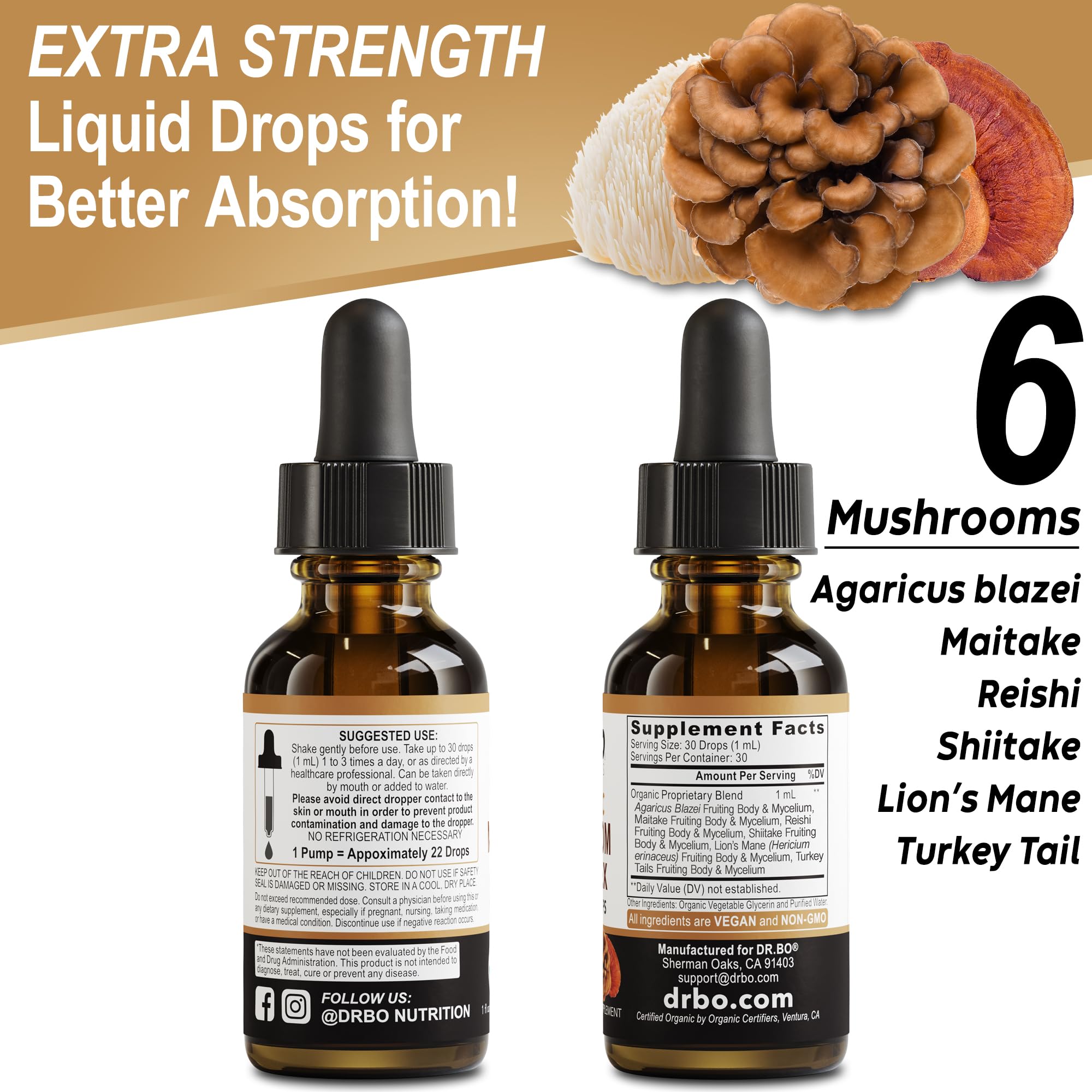 mushroom drops for natural energy