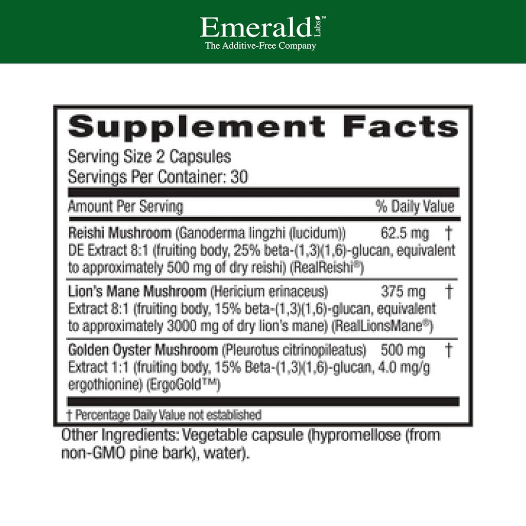 Mushroom focus supplement for clarity