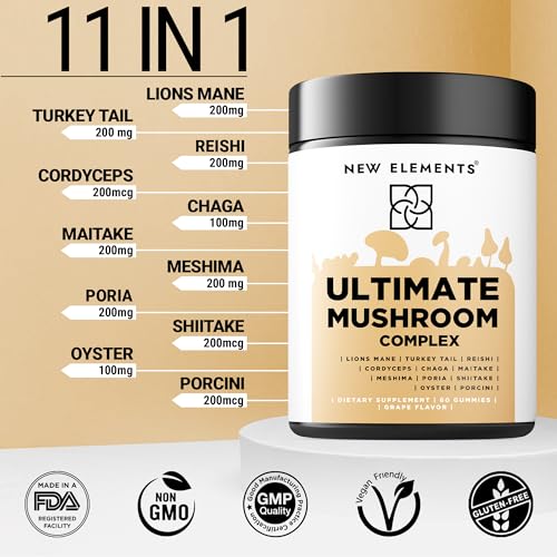 Mushroom gummies for brain health