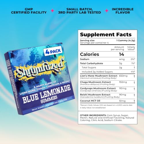 Mushroom gummies for cognitive support