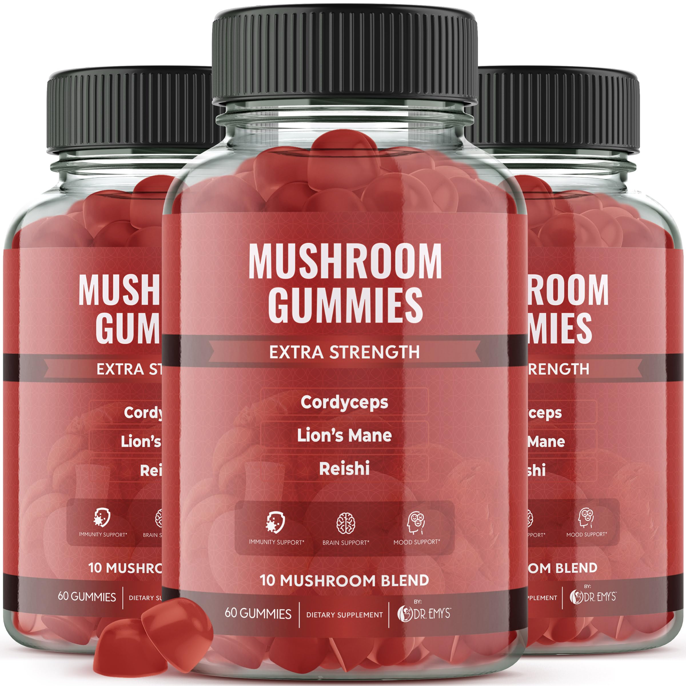 Mushroom gummies for cognitive support