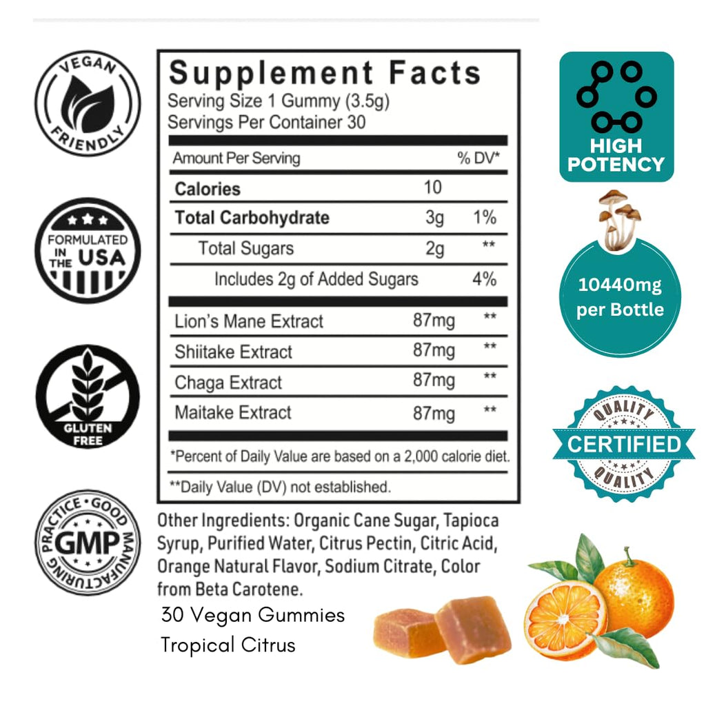 mushroom gummies for cognitive support