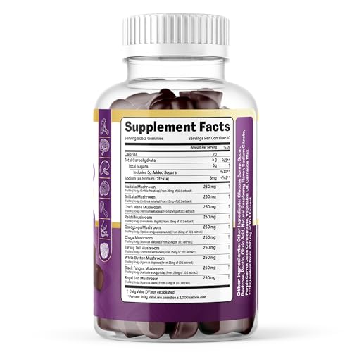 Mushroom gummies for enhanced cognitive function
