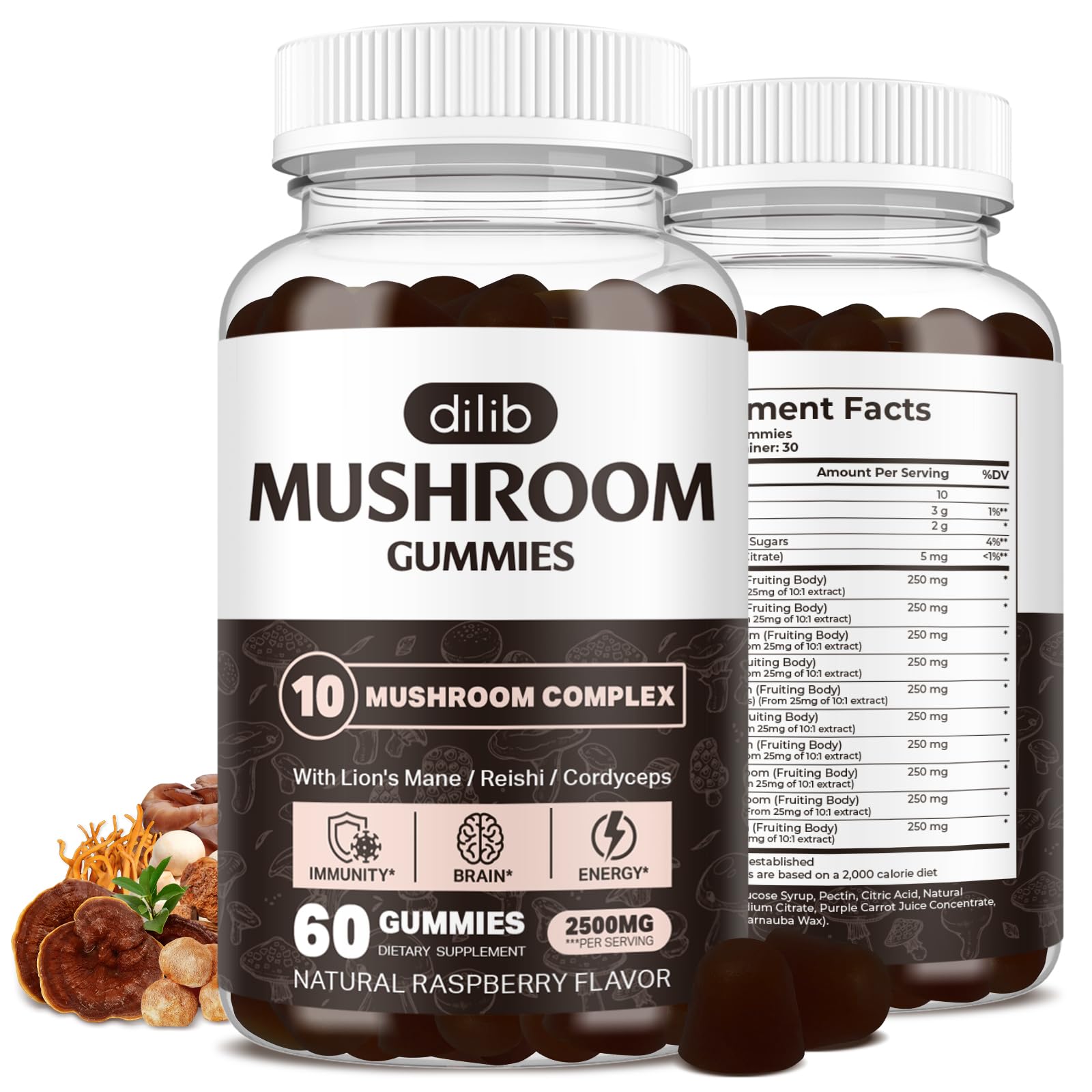 Mushroom gummies for enhanced focus