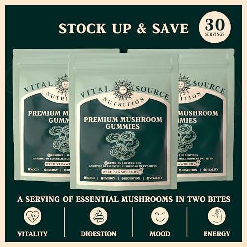 Mushroom gummies for immune support