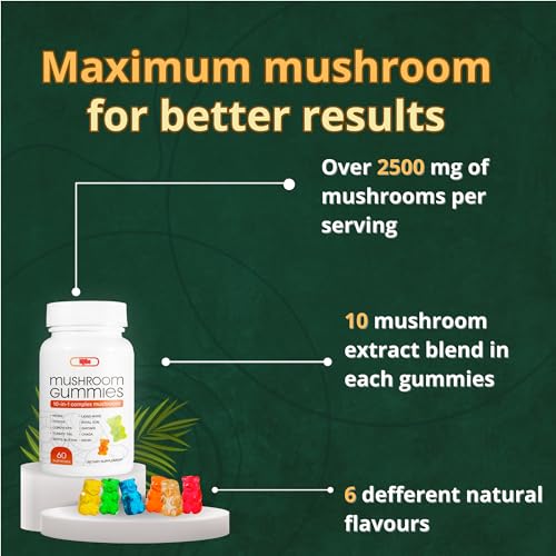 Mushroom gummies for overall vitality