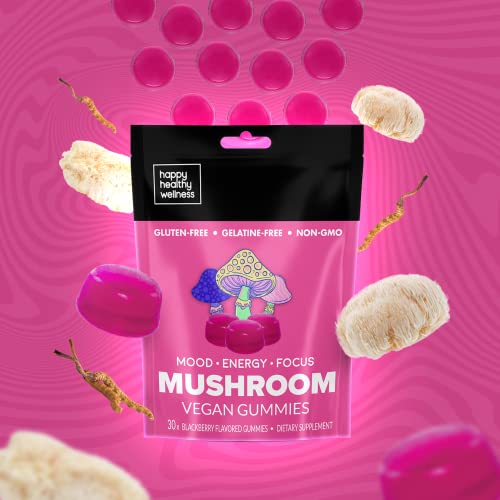 Mushroom gummies for overall wellness