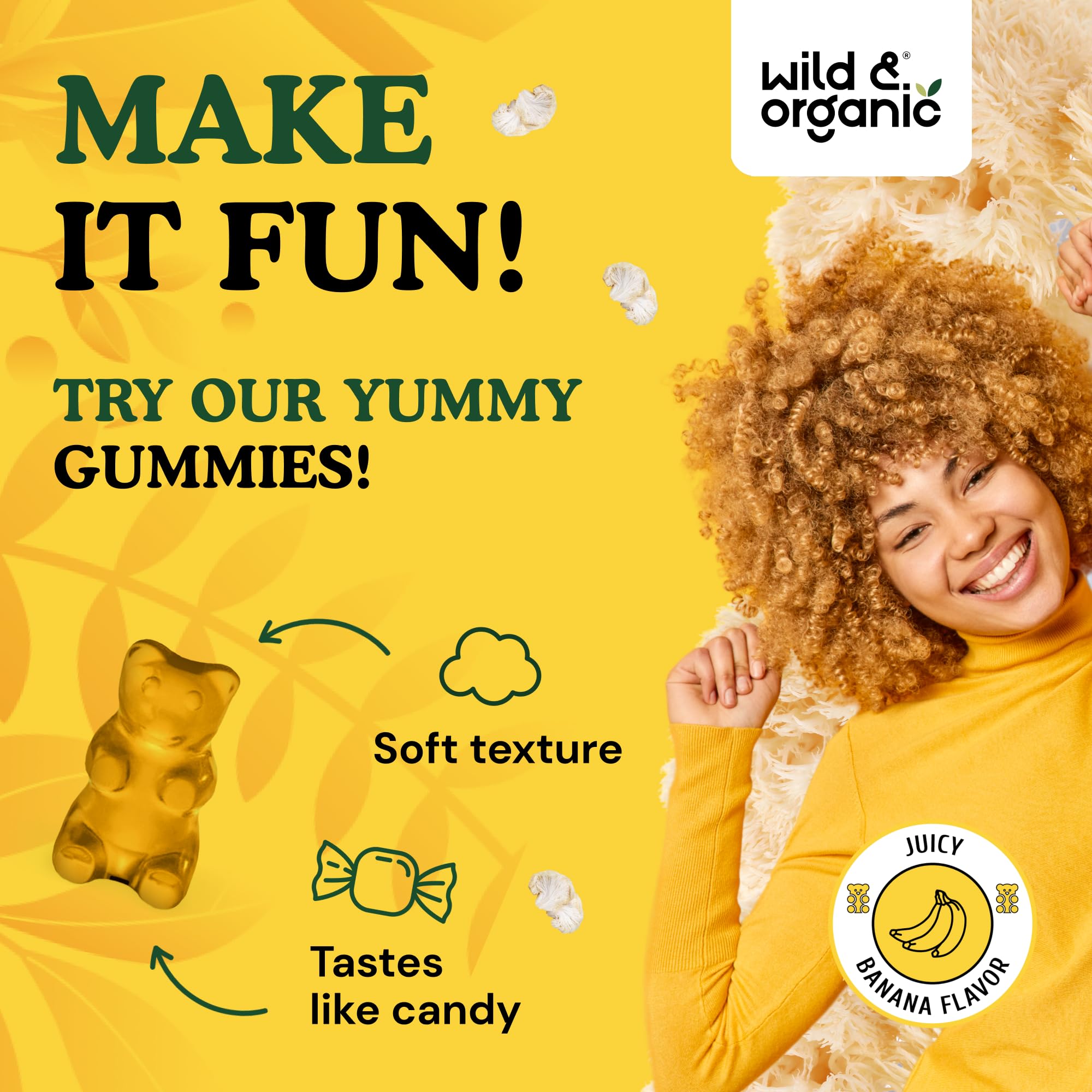 Mushroom gummies for stress relief