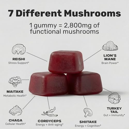 Mushroom gummies with Lion's Mane benefits