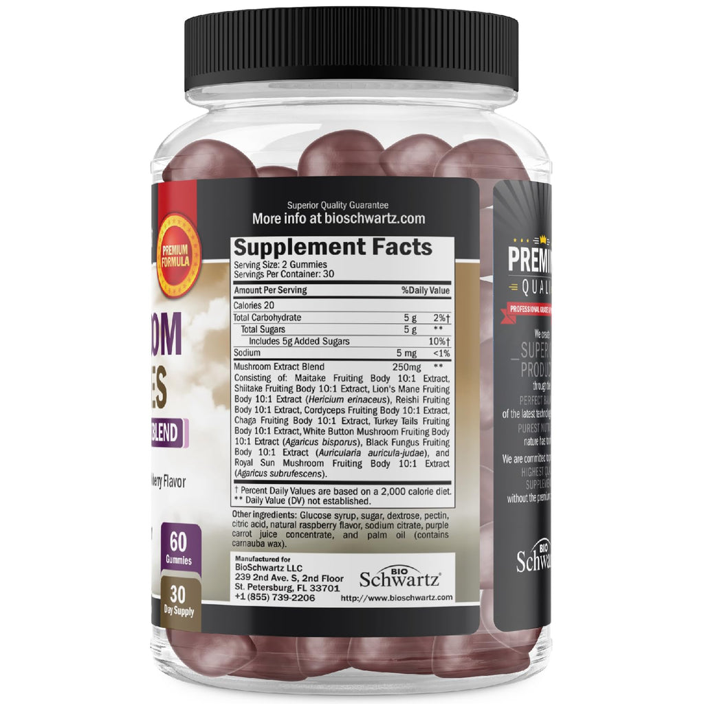 mushroom gummies with multiple benefits