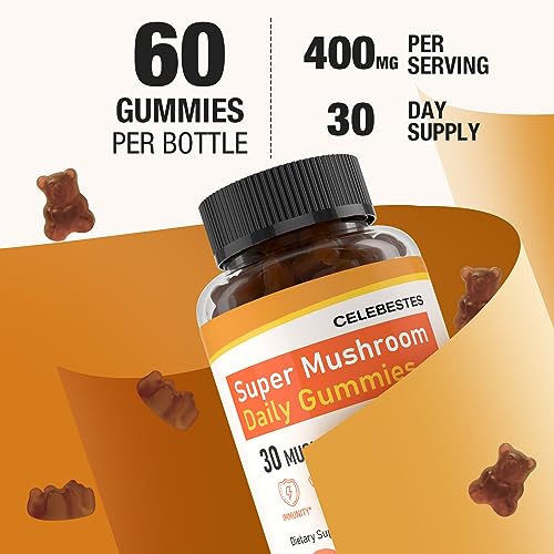 Mushroom gummies with natural ingredients