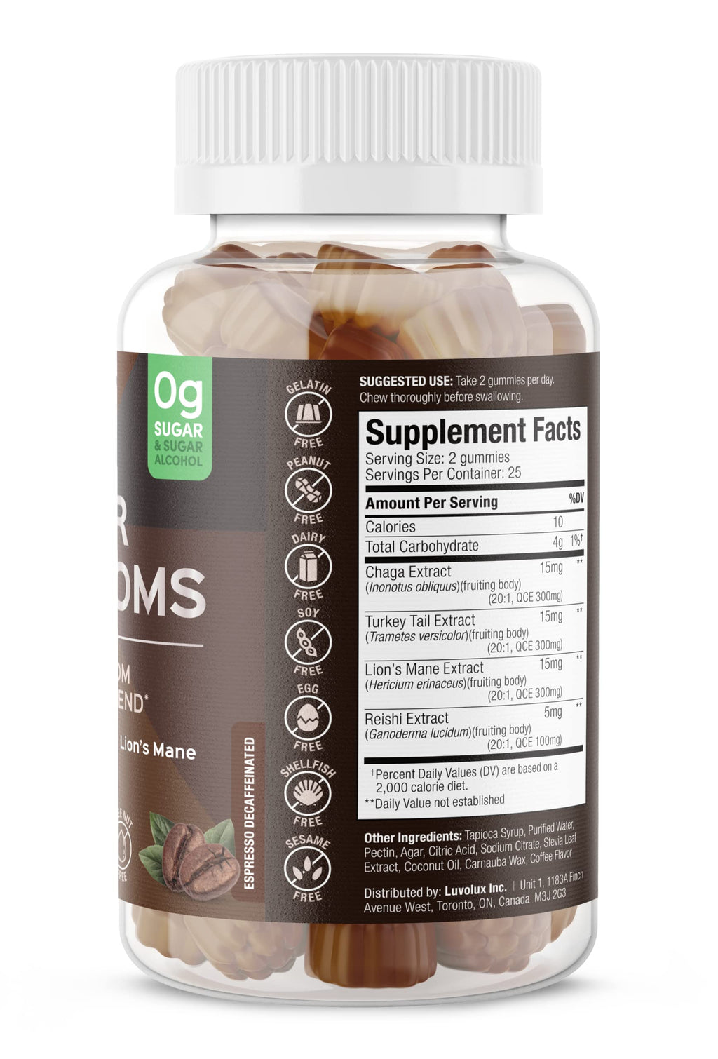 mushroom gummies with Reishi extract
