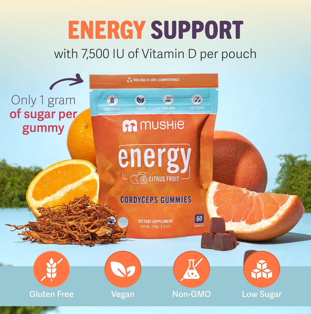 Mushroom gummies with vitamin D