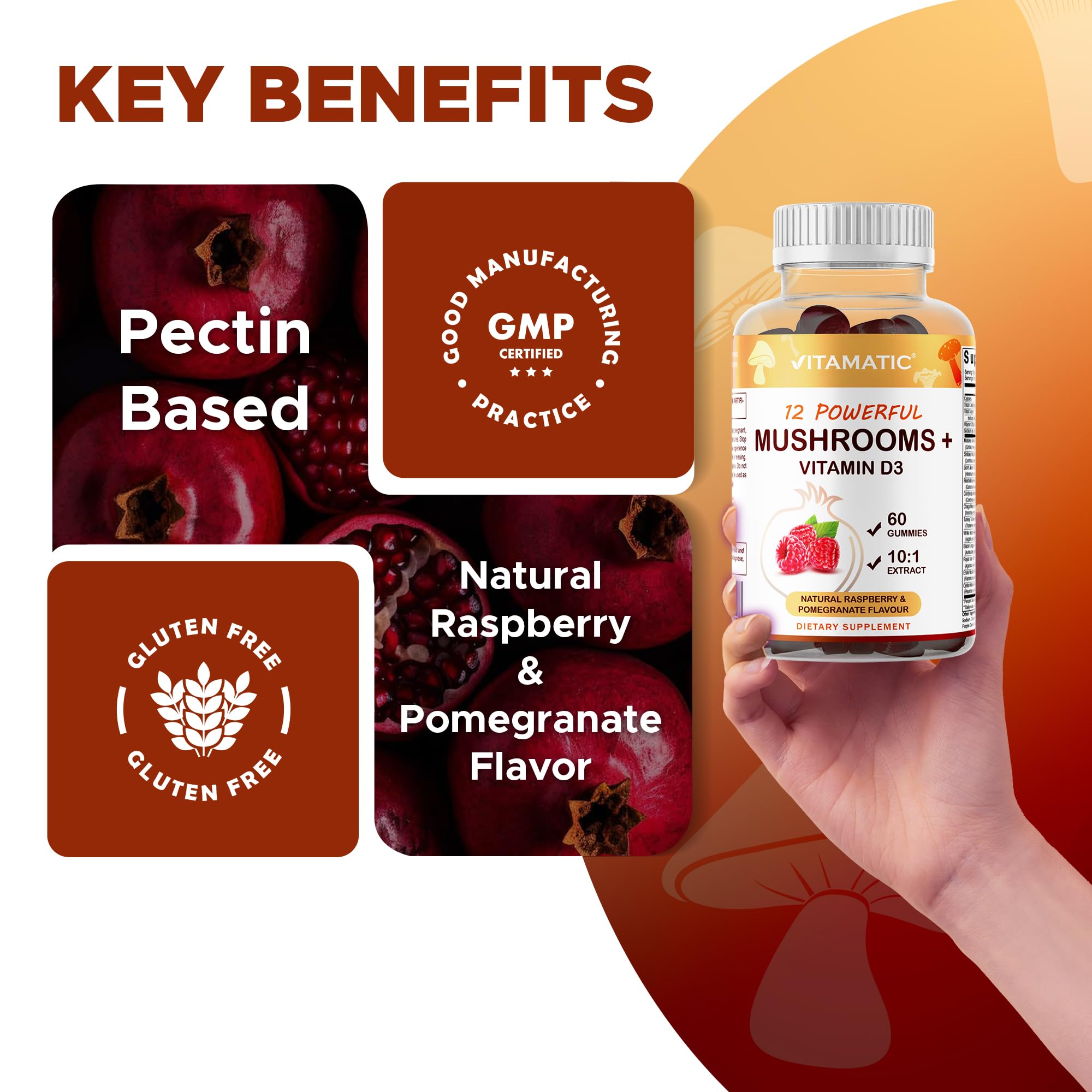 mushroom gummies with vitamin D3