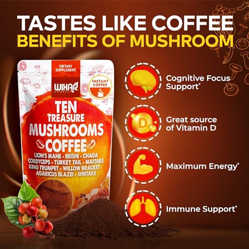 mushroom-infused instant coffee drink
