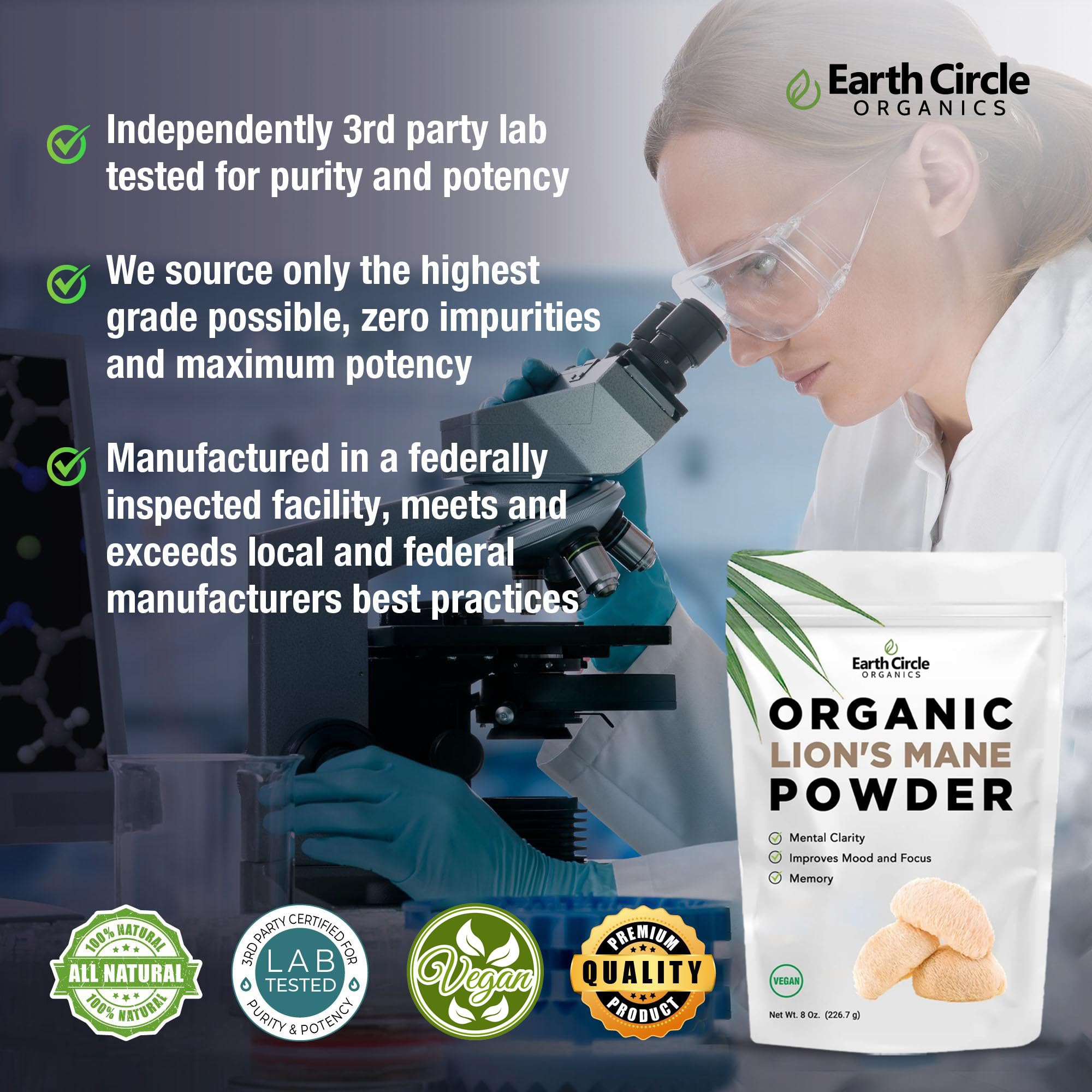 Mushroom powder for daily energy boost