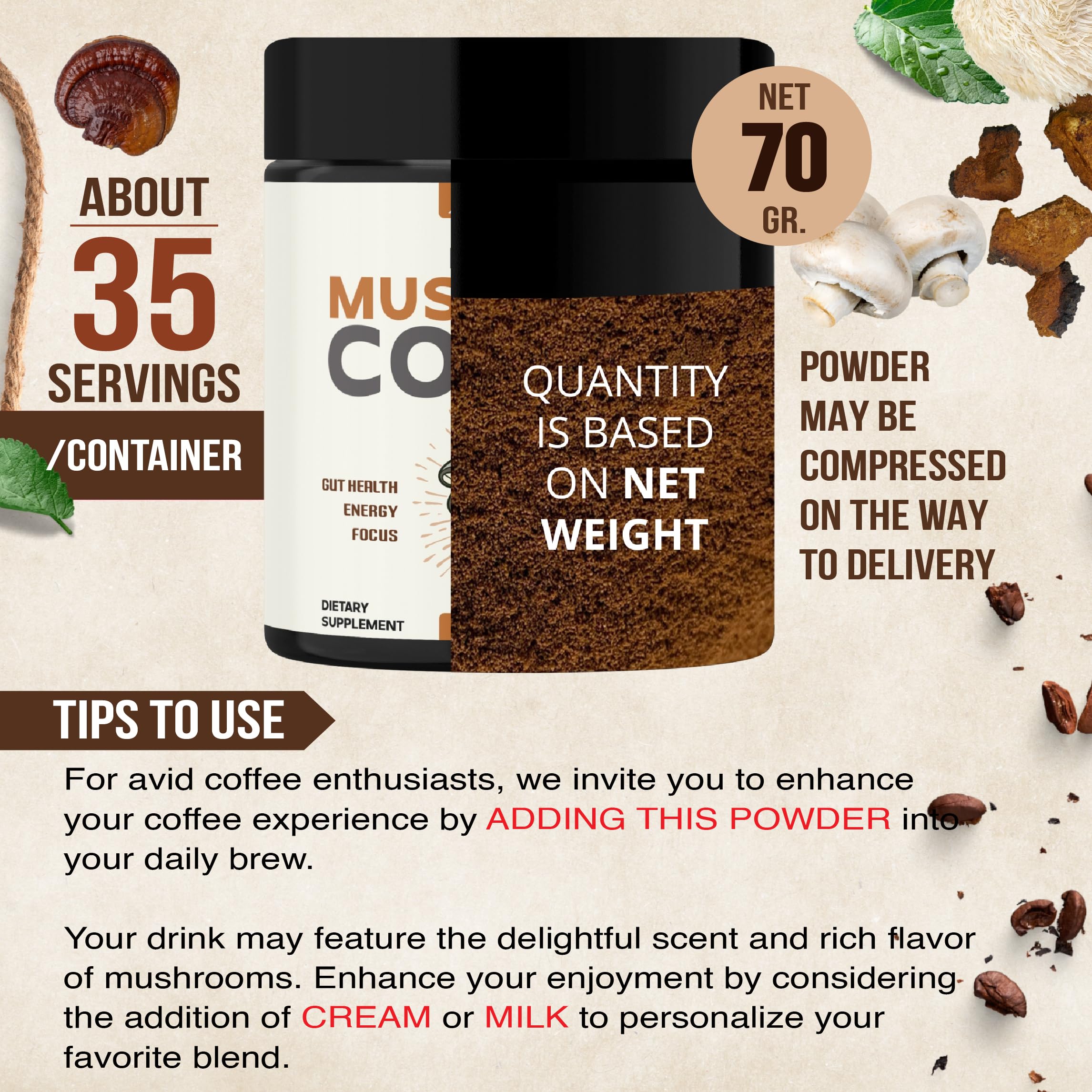 mushroom powder for healthy lifestyle