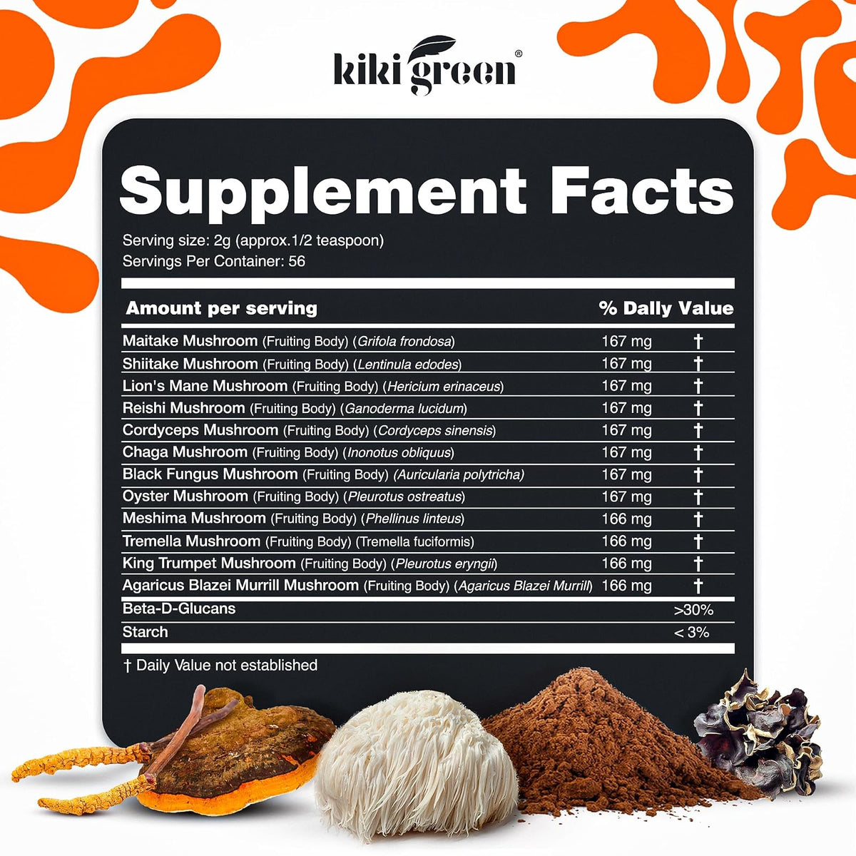 Mushroom powder for healthy lifestyle