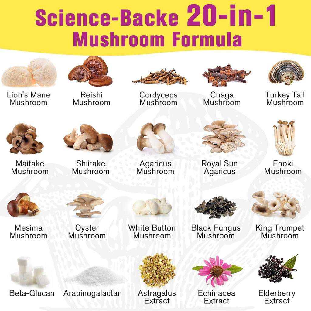 Mushroom powder for mental clarity