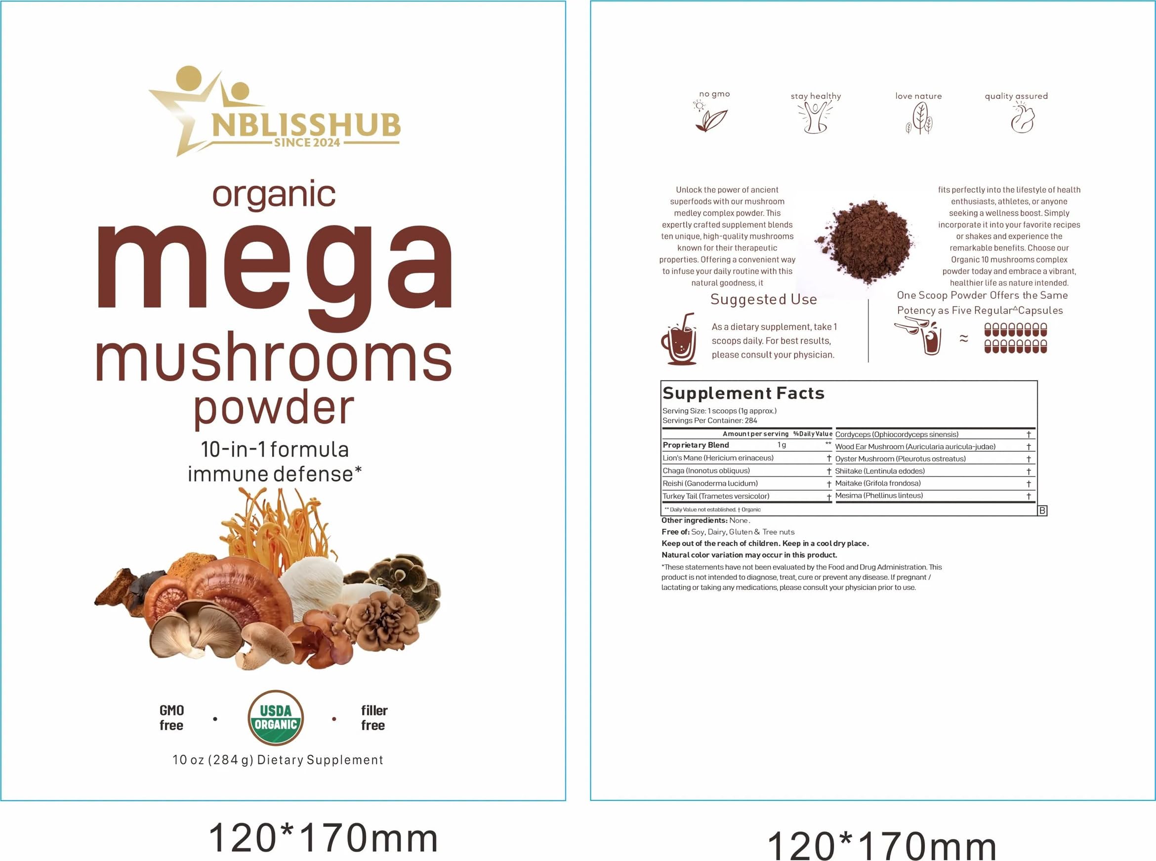 mushroom powder for natural vitality