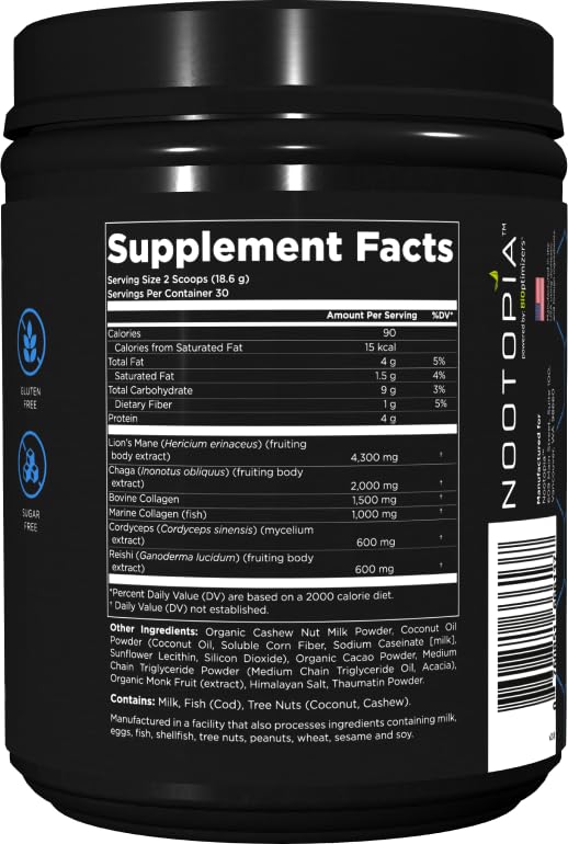 Mushroom powder for overall wellness