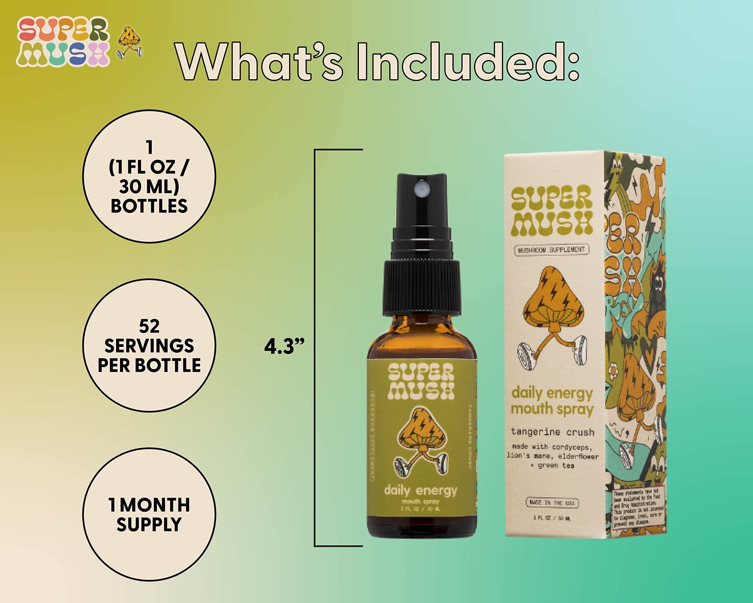 Mushroom spray for active lifestyle