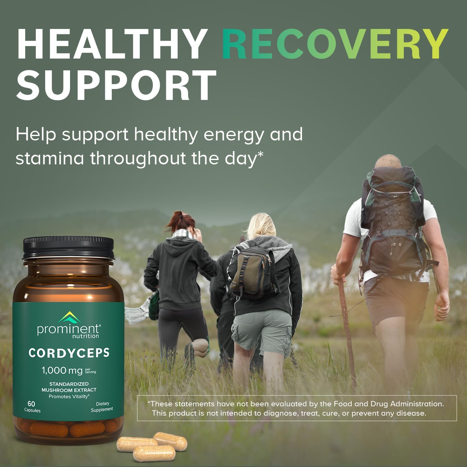 Mushroom supplement for active lifestyle