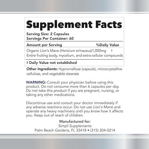 Mushroom supplement for better concentration