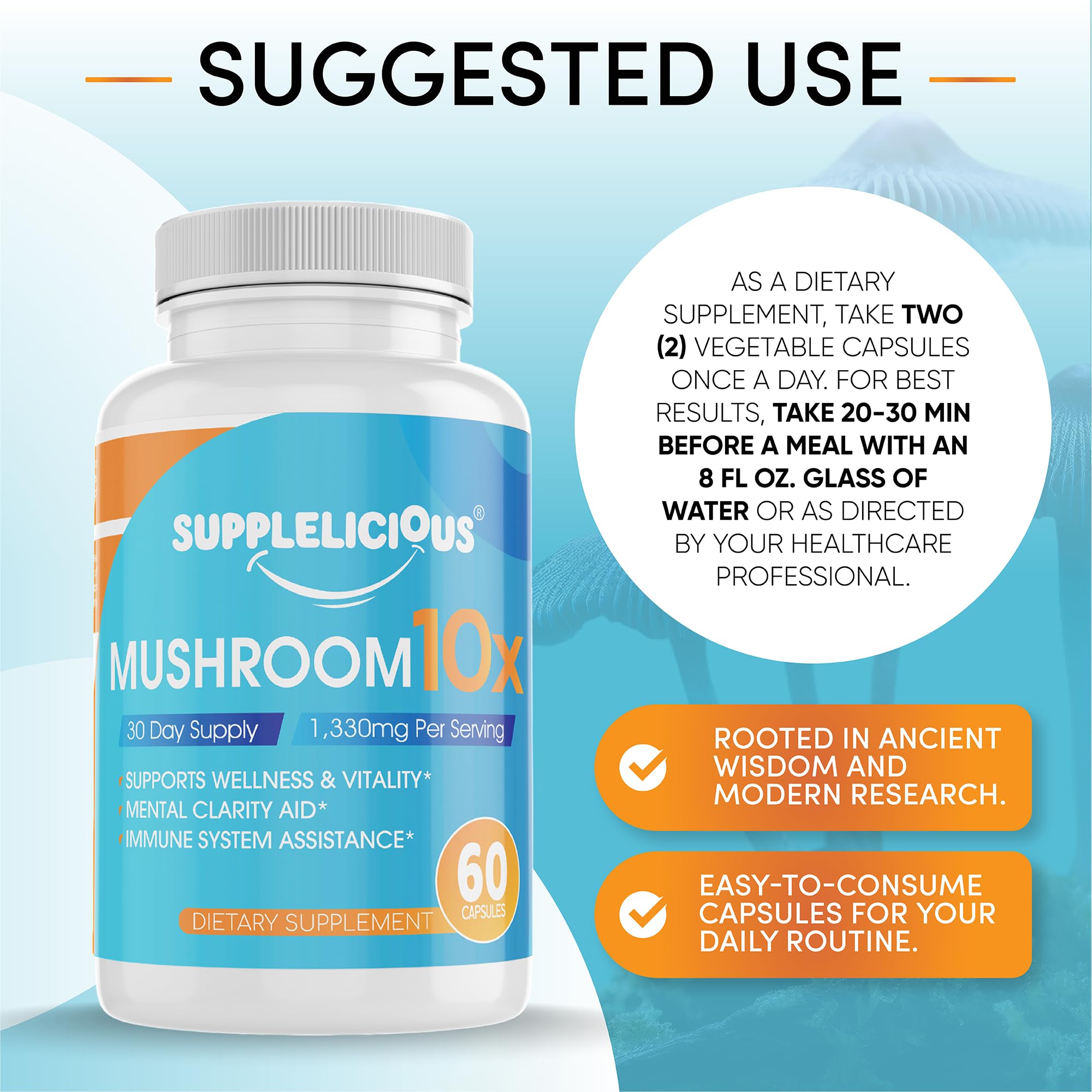 Mushroom supplement for better digestion