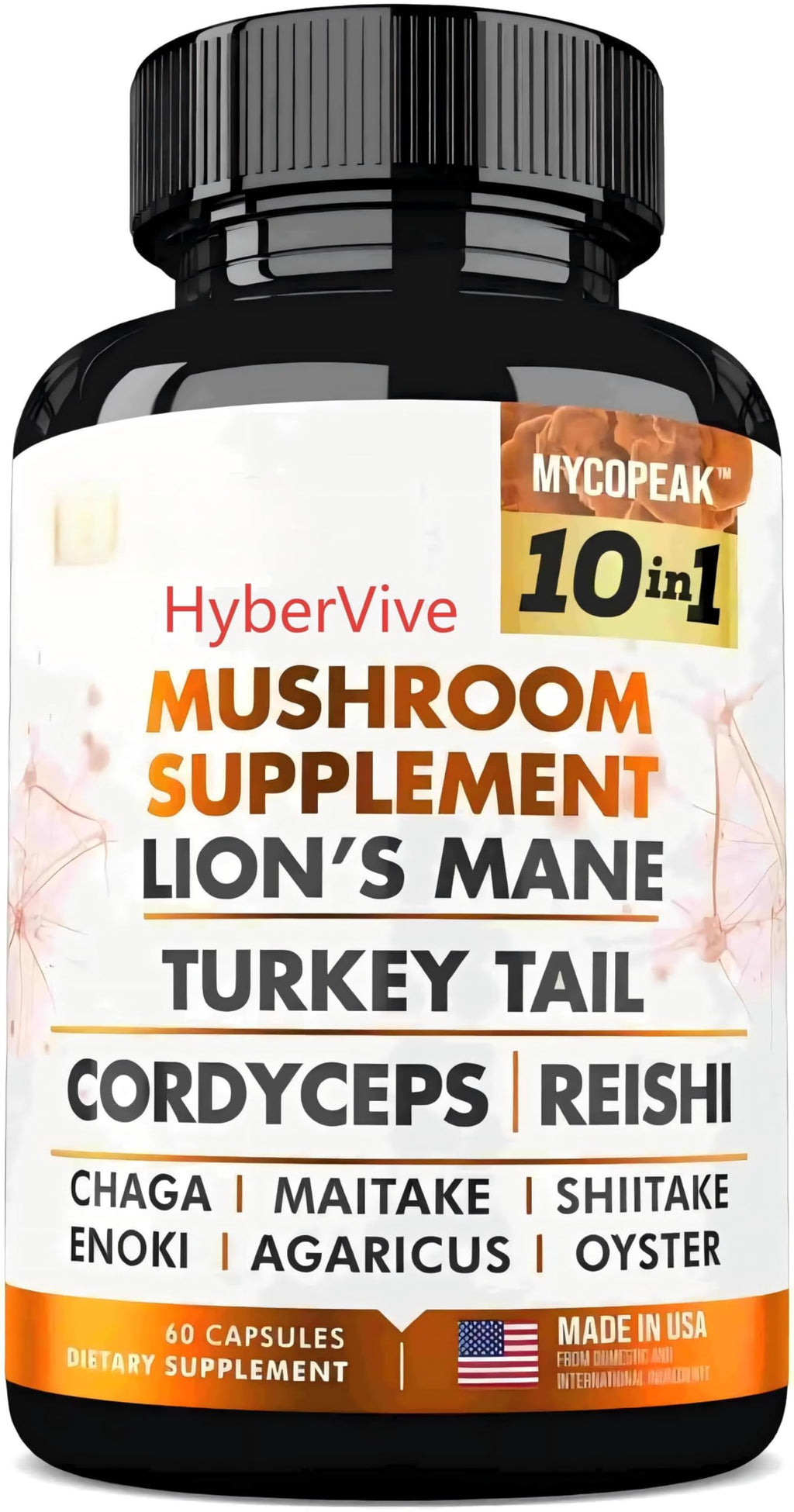 Mushroom supplement for brain support
