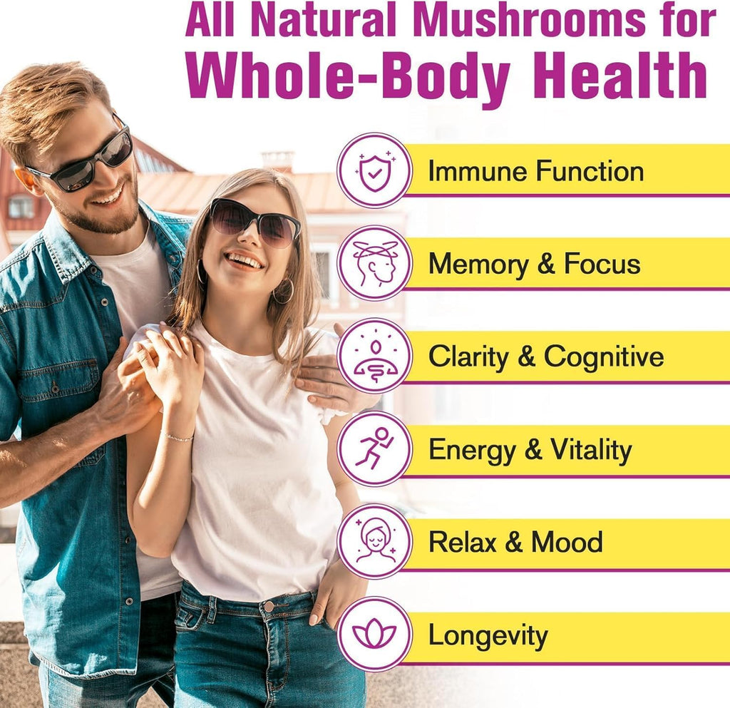 Mushroom supplement for daily wellness