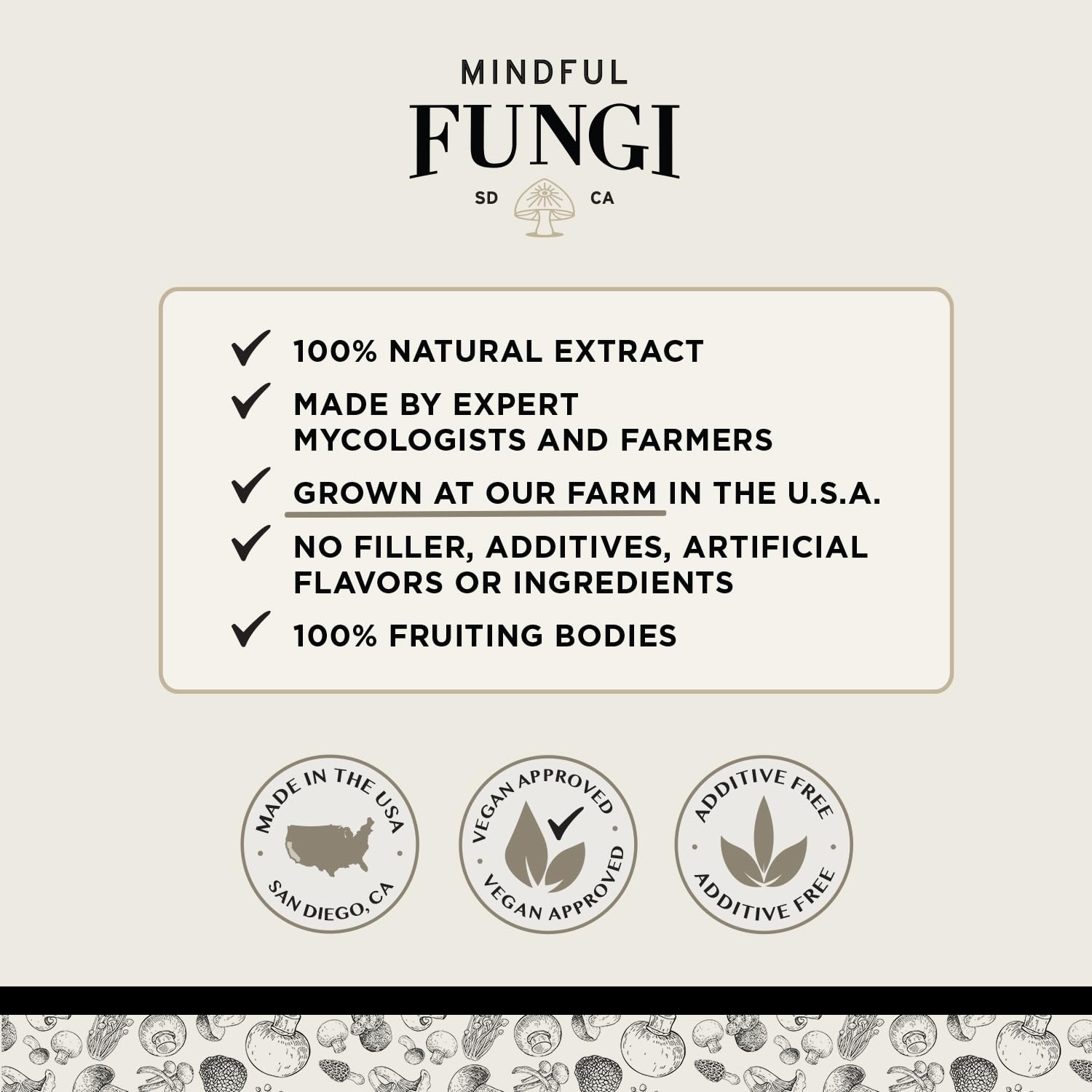 Mushroom supplement for overall health