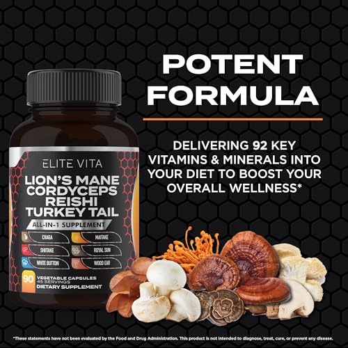 Mushroom supplement for overall vitality
