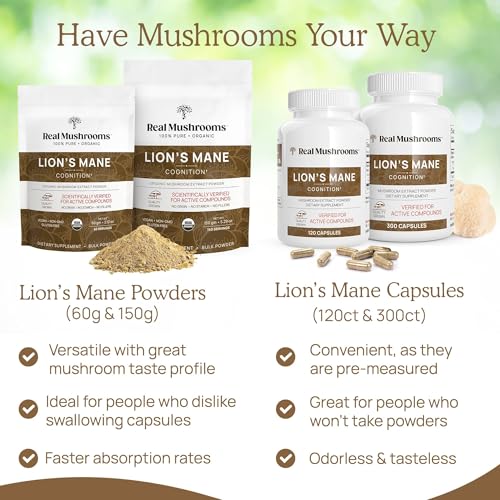 Mushroom supplement for vegan lifestyle