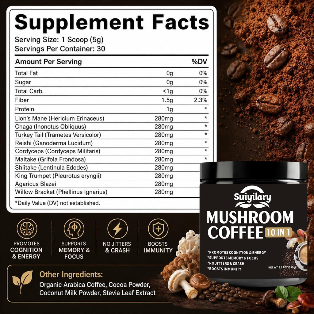 Mushroom supplements for holistic health