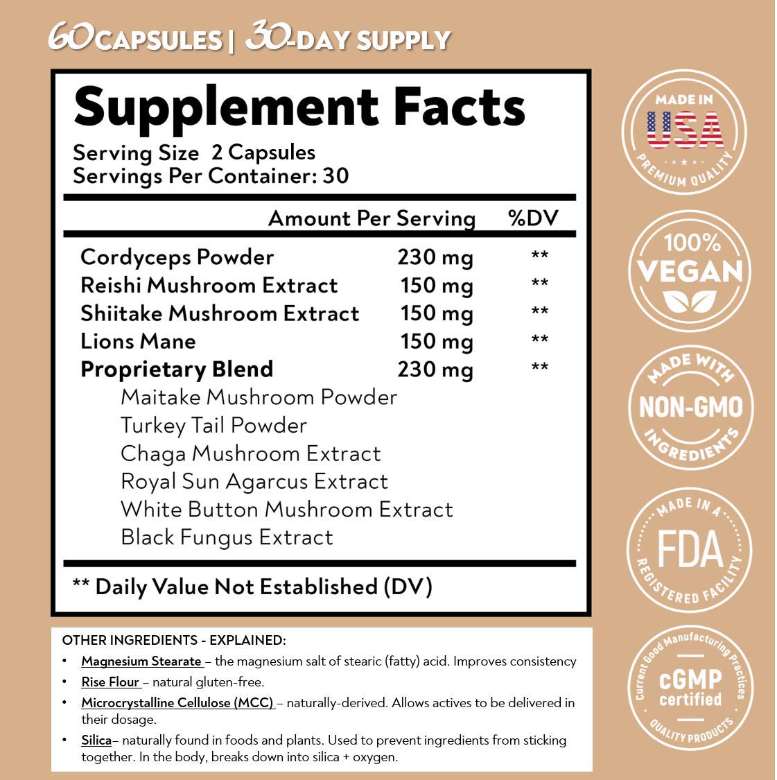 mushroom supplements for overall health