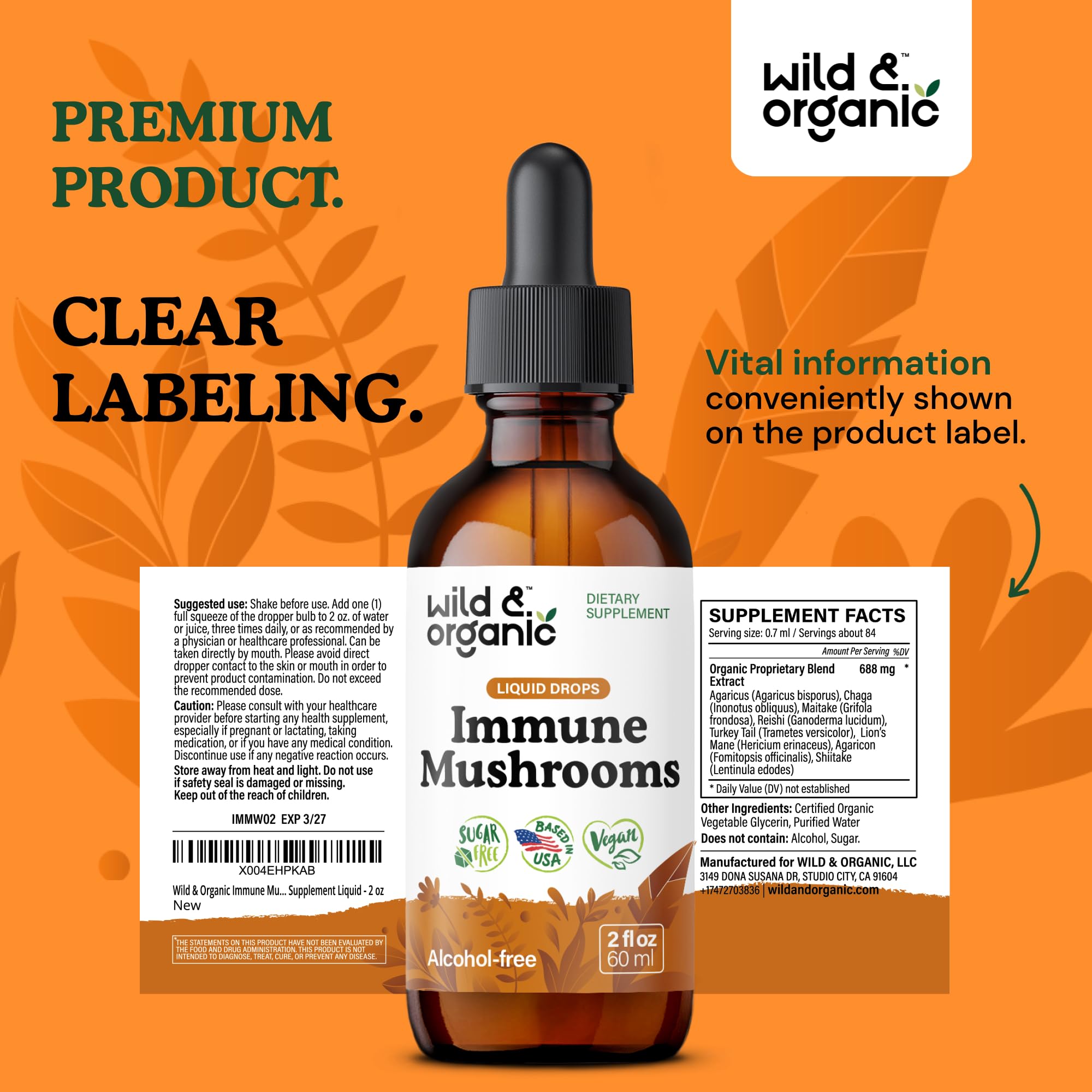 Mushroom tincture for balanced health